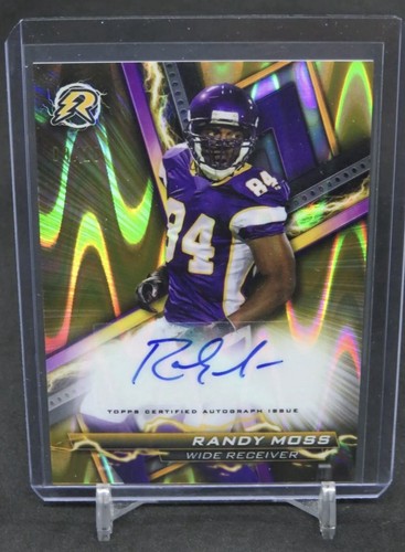 2023 TOPPS COMPOSITE RANDY MOSS AUTO RESURGENCE GOLD RAYWAVE SIGNATURES ...