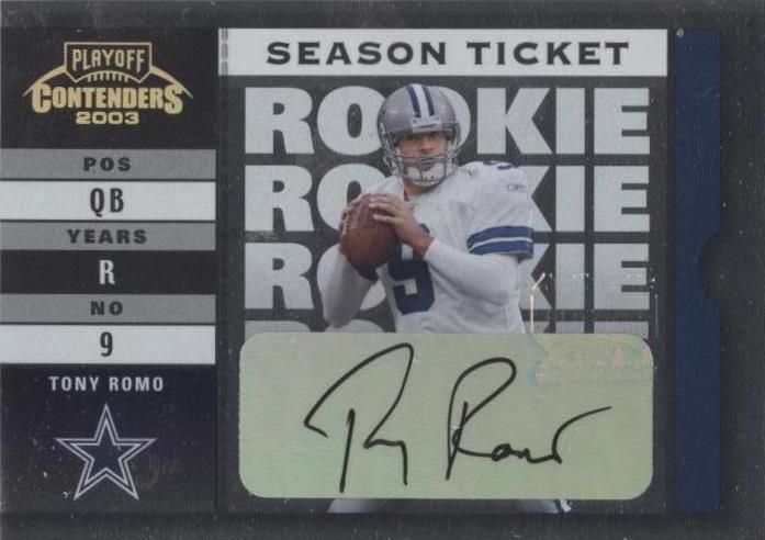 2003 Playoff Contenders - Tony Romo #156 /999 (AU, RC) for sale online ...