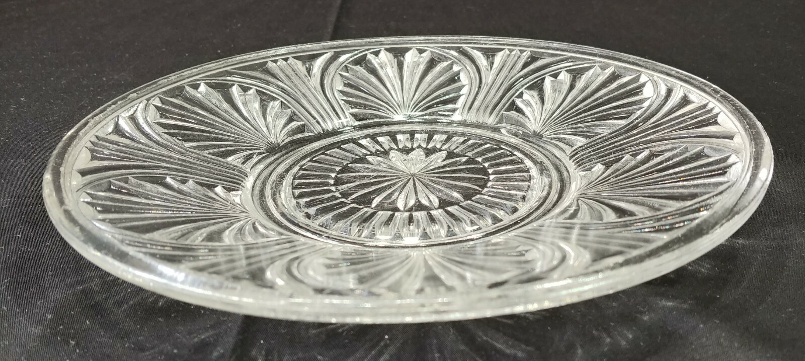 Vintage Clear Pressed Glass Plate 9-1/4 Inch | eBay