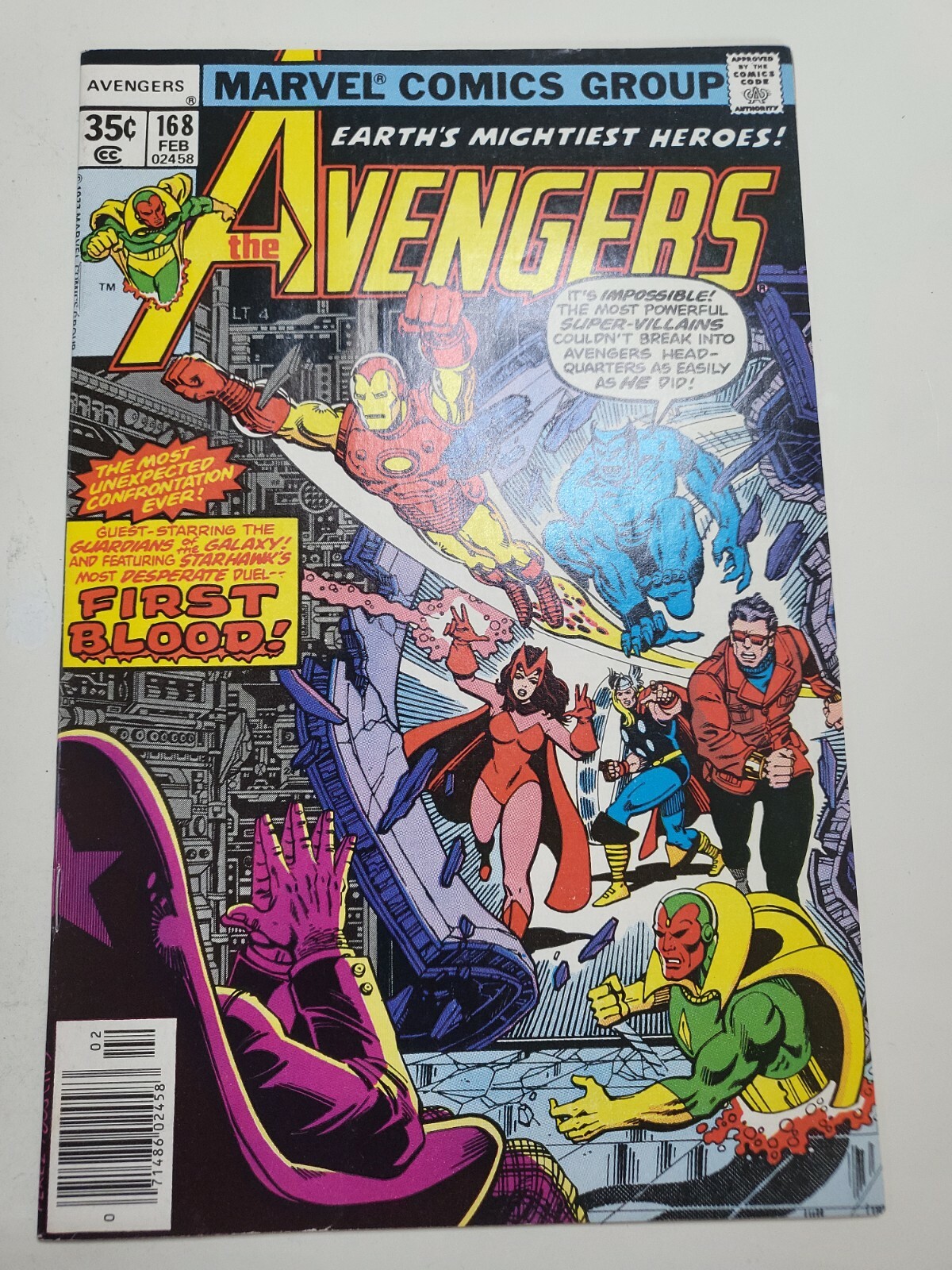 The Avengers #168: "First Blood!" Marvel 1977 Korvac & Guardians OT ...