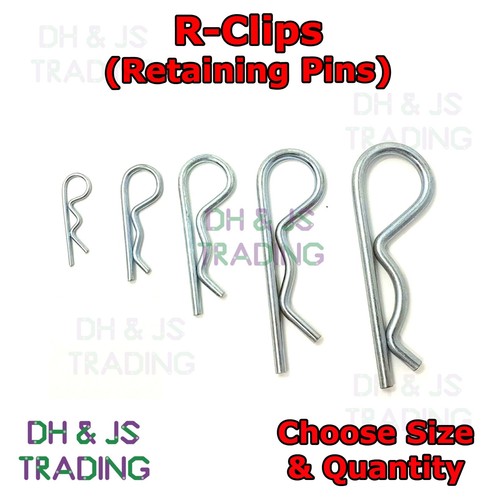 R Clips Bright Zinc Plated Retaining Pins - M4 M6 M8 Split Pins for ...