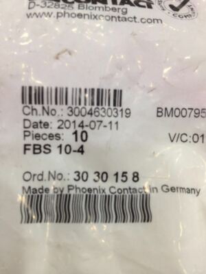 10 pcs Phoenix Contact 3030158 FBS 10-4 plug-in bridge | eBay