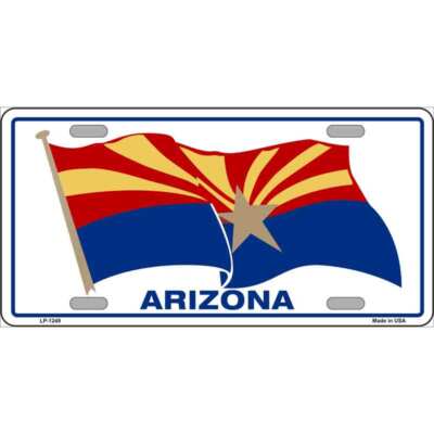 Arizona Waving Flag Novelty Metal License Plate Tag LP-1249 | eBay