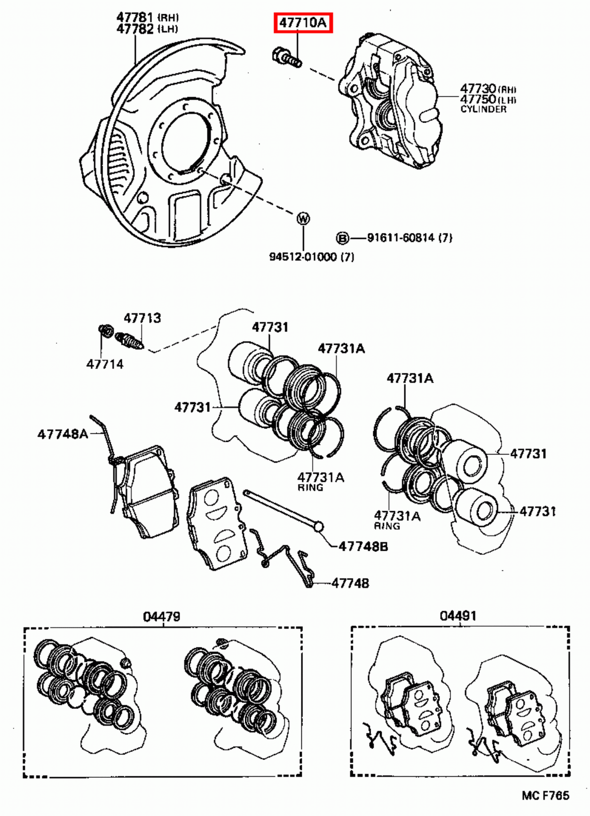 Genuine LandCruiser 75 70 Series HJ FJ BJ RJ Front Brake Caliper Mount ...