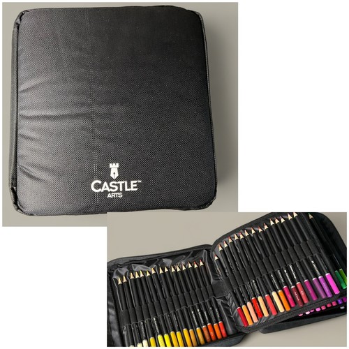 Castle Arts 120 Colored Pencils in Zipper-Case Set Soft Core Series Top ...