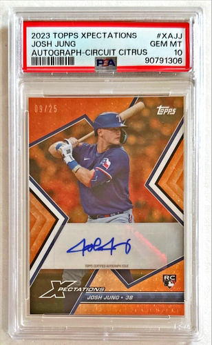 2023 Topps Xpectations Josh Jung Auto RC /25 Circuit Citrus PSA 10 ...