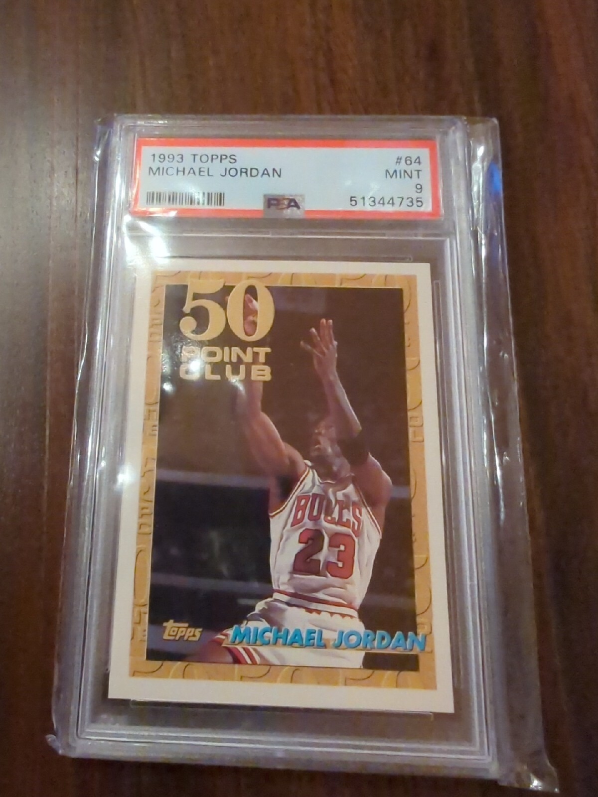 Michael Jordan 1993 Topps 50 Point Club #64 PSA 9 Mint - Chicago Bulls ...