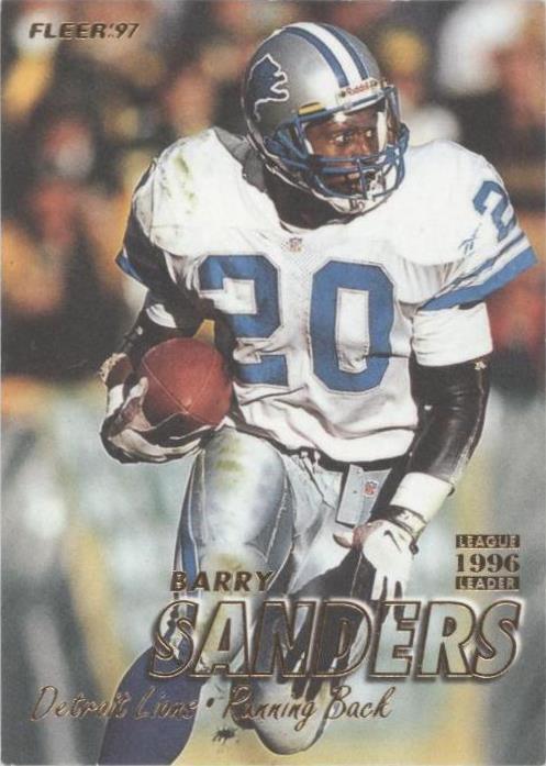 1997 Fleer - League Leader Barry Sanders #20 for sale online | eBay