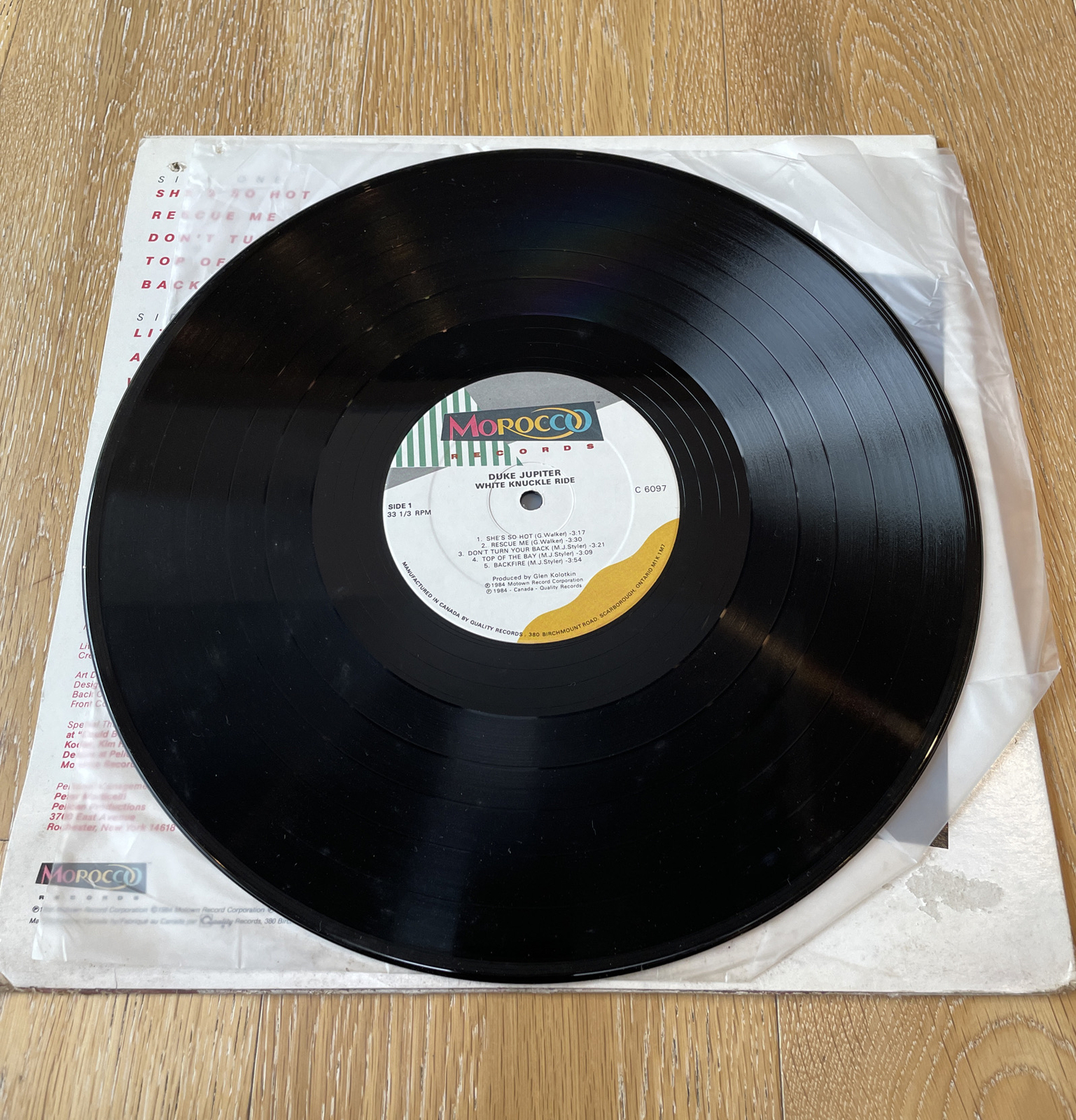 Duke Jupiter, White Knuckle Ride (Vinyl Record, 33rpm, 12", 1984 ...