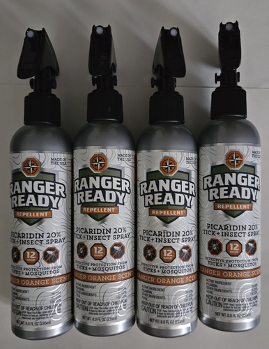 NIB lot 4 RANGER READY repellent PICARIDIN 20% ticks MOSQUITOS 8oz/ea ...