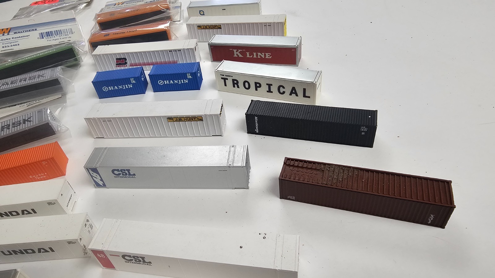 N scale Shipping Containers - HUGE lot of 56 pieces - New/Used - Many ...