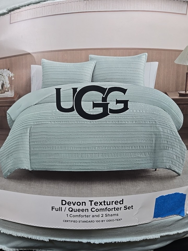 UGG Devon Textured 3-Pc. Comforter Set, FULL / QUEEN (Stain) | eBay