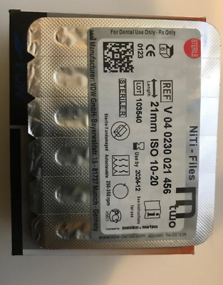 VDW MTWO NiTi ROTORY FILE FOR ROOT CANAL PREPRATIONS - 21mm 10-20 | eBay