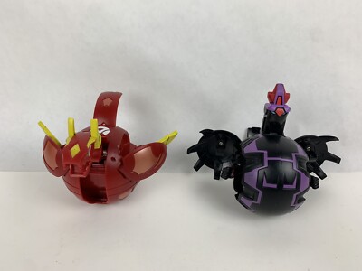 BAKUGAN Lot Of 2: PYRO DRAGONOID 600g RED PYRUS And Unknown Purple ...