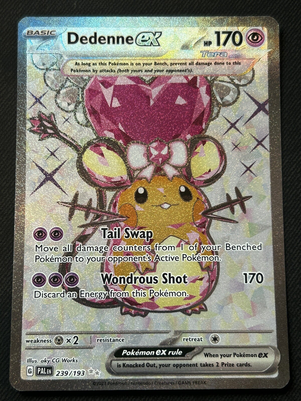 Dedenne ex 239/193 Paldea Evolved NM Ultra Rare Full Art 2023 Pokemon ...