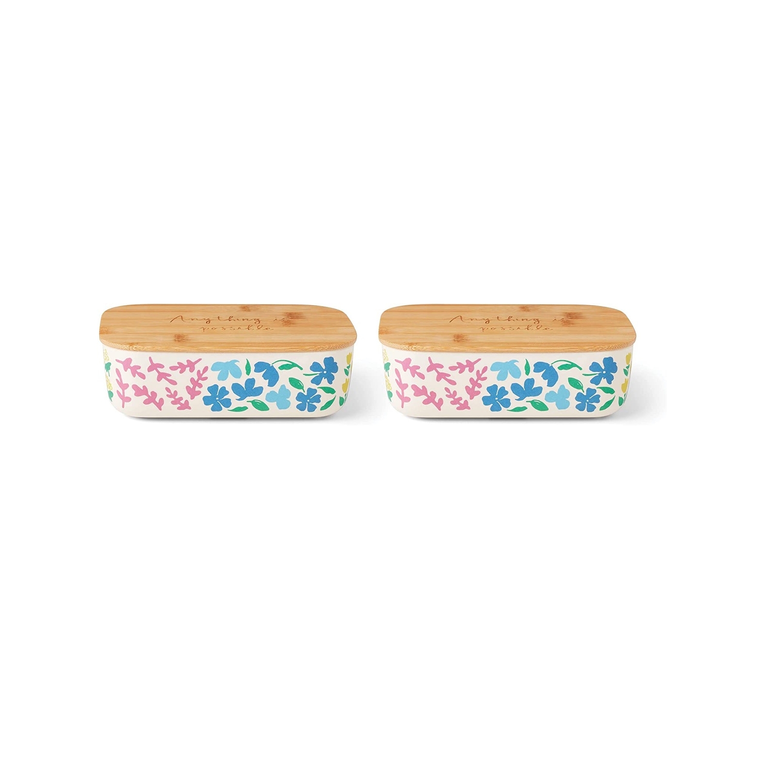 Kate Spade Floral Field™ Lunch Set Rectangle Container, set of 2 | eBay