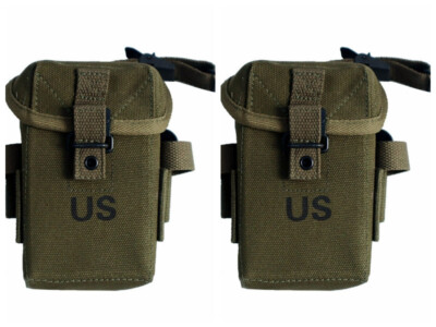 M1956 LONG POUCH AMERICAN HARD PURSE WW2 US ARMY VIETNAM UNIVERSAL AMMO ...
