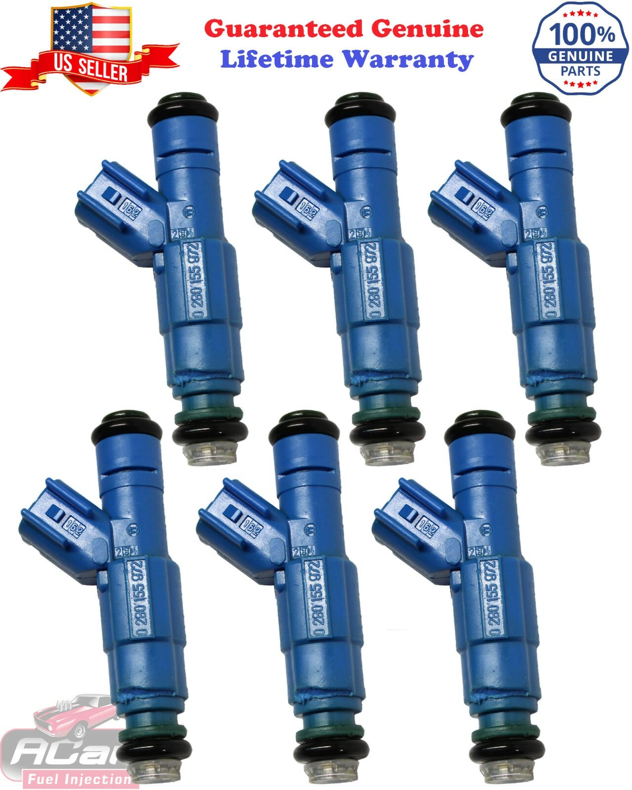 Genuine Pack of 6 2002-2003 Jeep Liberty Ram V6 3.7L Flow Matched Fuel ...