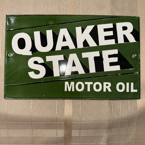 Porcelain Quaker State Motor Oil Enamel Metal Sign | eBay