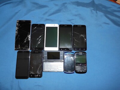 Lot Of 10 cell phones for parts (read description) | eBay