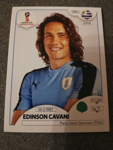 Edison Cavani. Uruguay. World Cup 2018 Russia. Numéro 108. Panini | eBay