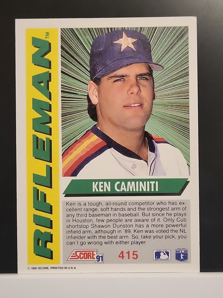 1991 Score Ken Caminiti Auto #415 Rifleman Autograph | eBay