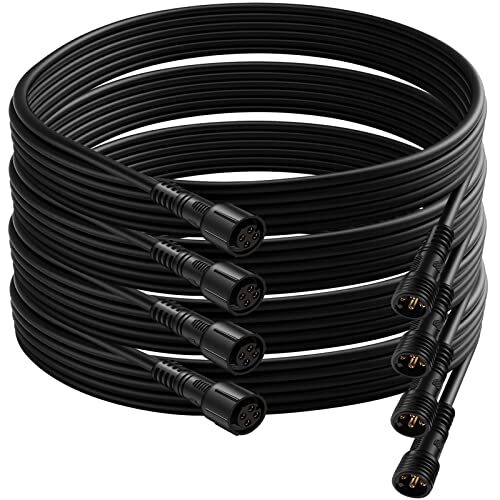 4pcs 12 Ft 4prong Universal Chasing Rgb Wheel Rim Lights Extension Wire Cable Co | eBay