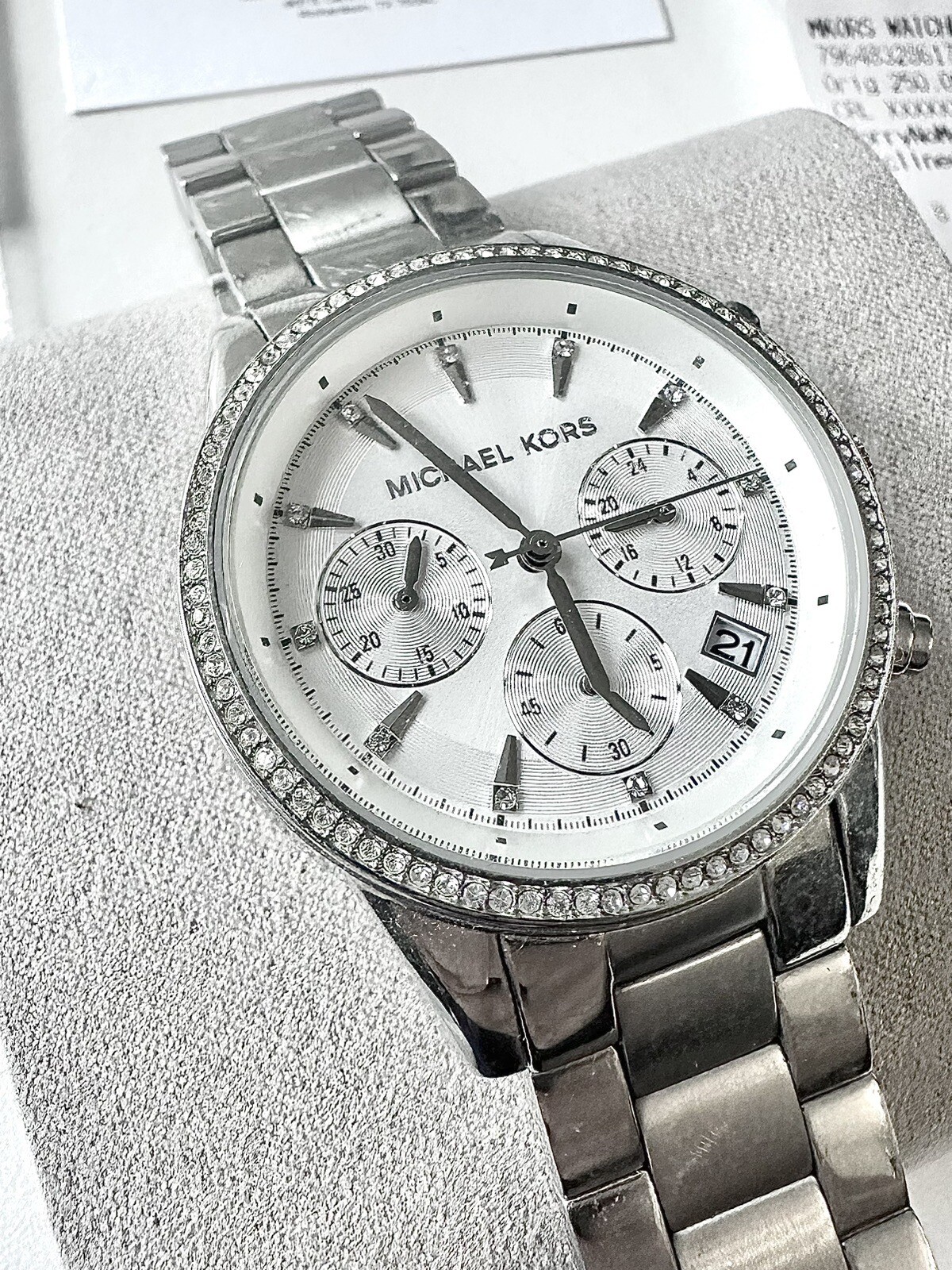 MICHAEL KORS STERLING SILVER MK6428 Women Wrist Watch | eBay