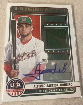 2023 Stars & Stripes Baseball U-18 Patch Auto Alberto Barriga Montero ...