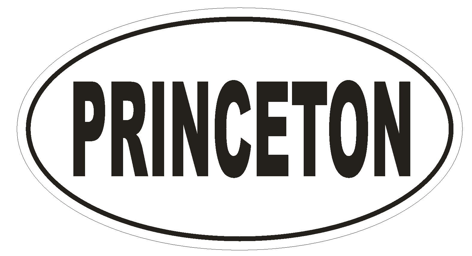 PRINCETON Oval Bumper Sticker or Helmet Sticker D1830 Euro Oval ...
