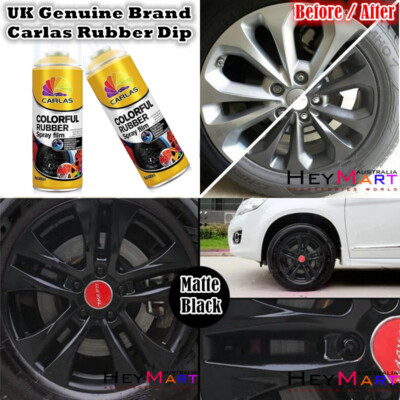 4x Matt Black Professional Car Rubber Spray Rubber Paint Rubber Plasti ...
