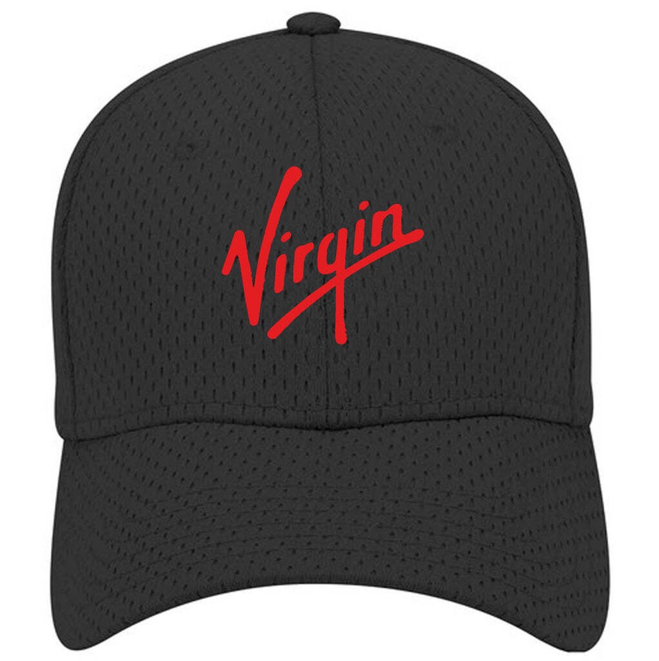 Virgin Atlantic Airways Logo Adjustable Black Mesh Golf Baseball Cap ...