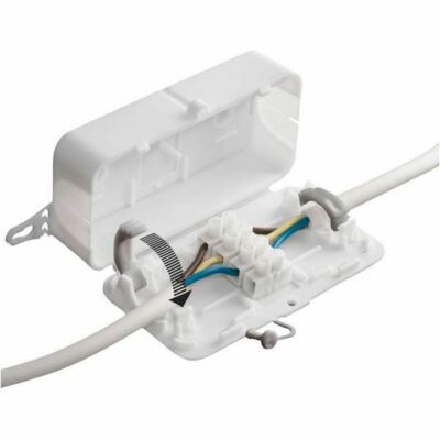 Inline Junction Box Enclosure 16A Screwless Terminal Block Flat Round ...