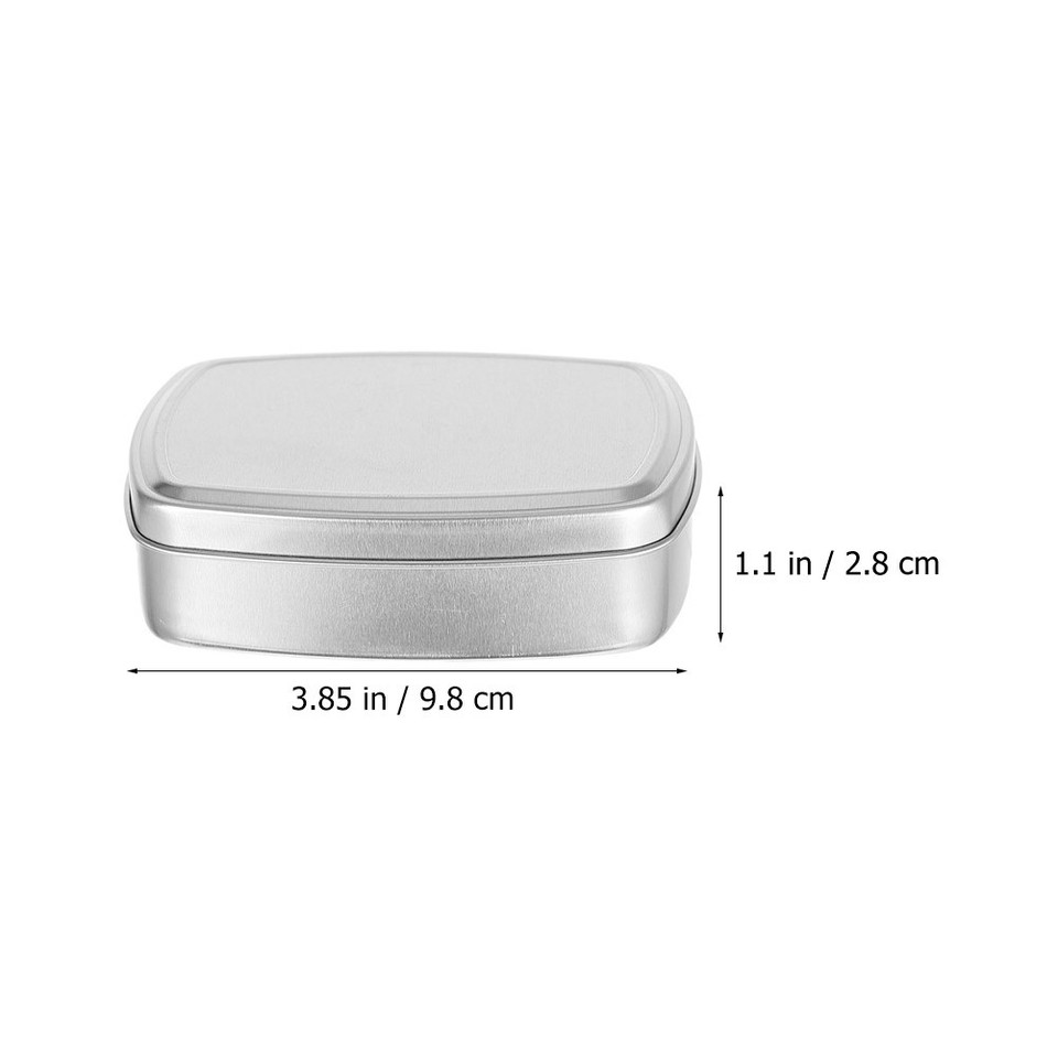 3 Pcs Aluminum Box Soap Travel Container with Lid Small Alliminum Tin ...