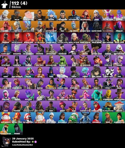 NFA FORT ACC 112 skins | Snap | Malik | Peter Griffin CHECK DISC!!!! | eBay