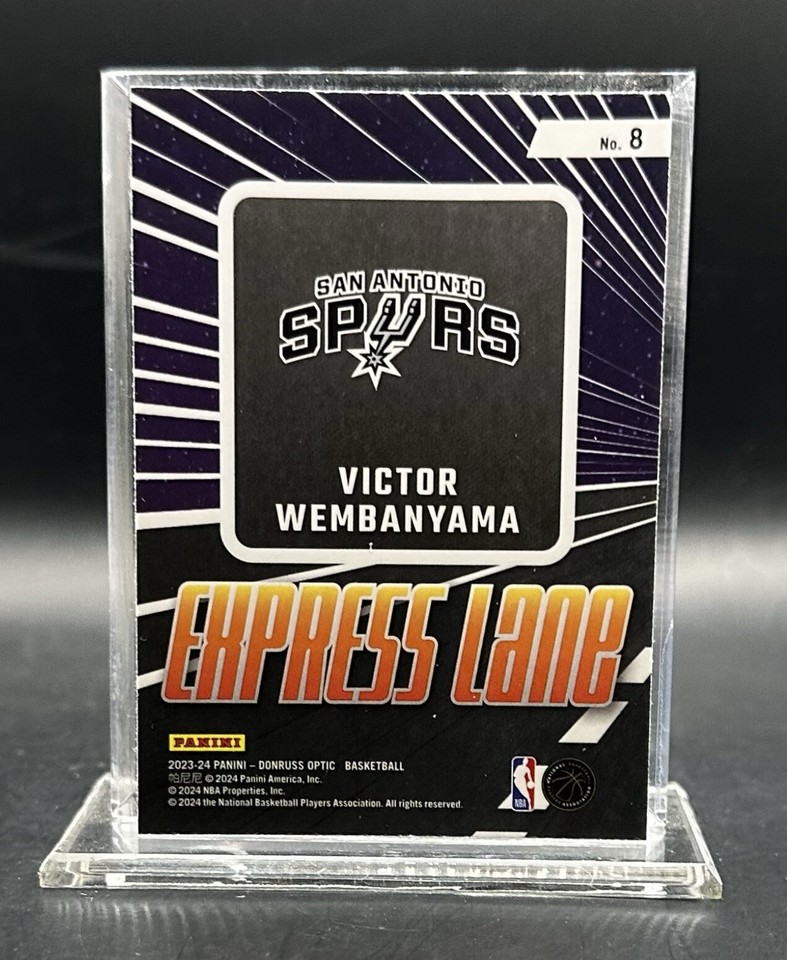 2023 OPTIC VICTOR WEMBANYAMA EXPRESS LANE #8 ROOKIE SAN ANTONIO SPURS ...