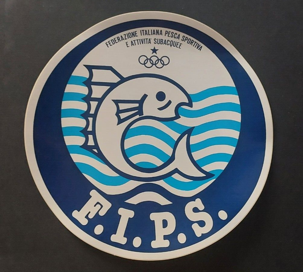 Adesivo Sticker Vintage F.I.P.S. Federazione Italiana Pesca Sportiva ...
