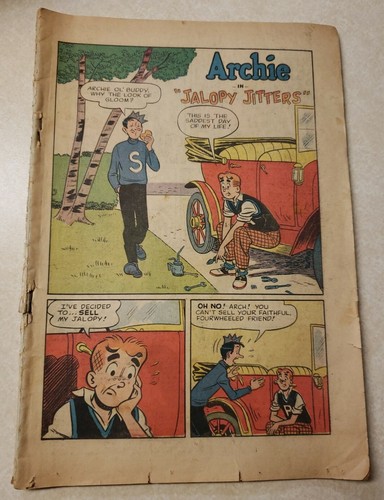 Vintage Archie In Jalopy Jitters Comic Book | eBay