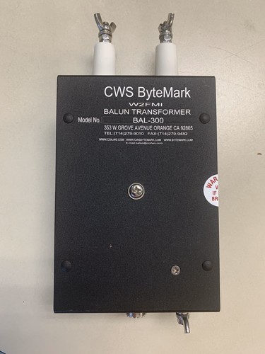 6:1 Balun for 300 ohms antenna to 50 ohms co-axial. High Power. W2FMI ...
