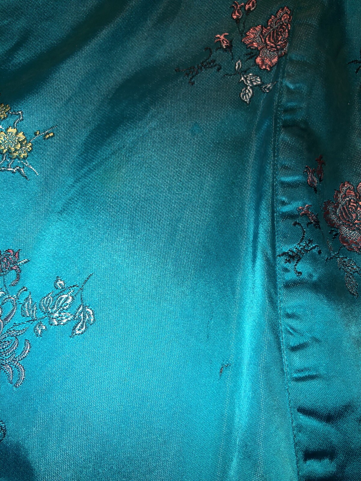 Vintage 1960's Solz Squirrel Floral Blue Rayon Smokin… - Gem