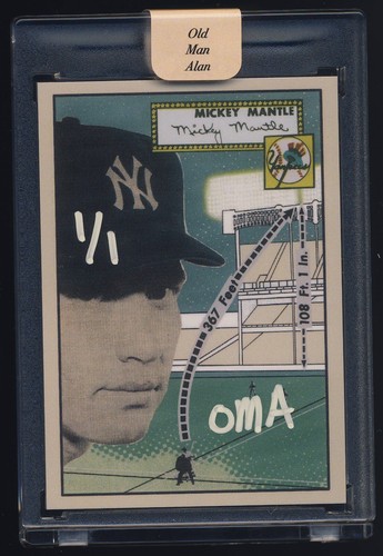 1/1 Artist Auto White Ink Project 70 Topps #705 Mickey Mantle 1952 ...