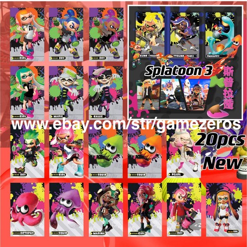 For Switch Splatoon 3 NFC Card Inkling yellow Octoling Smallfry | eBay