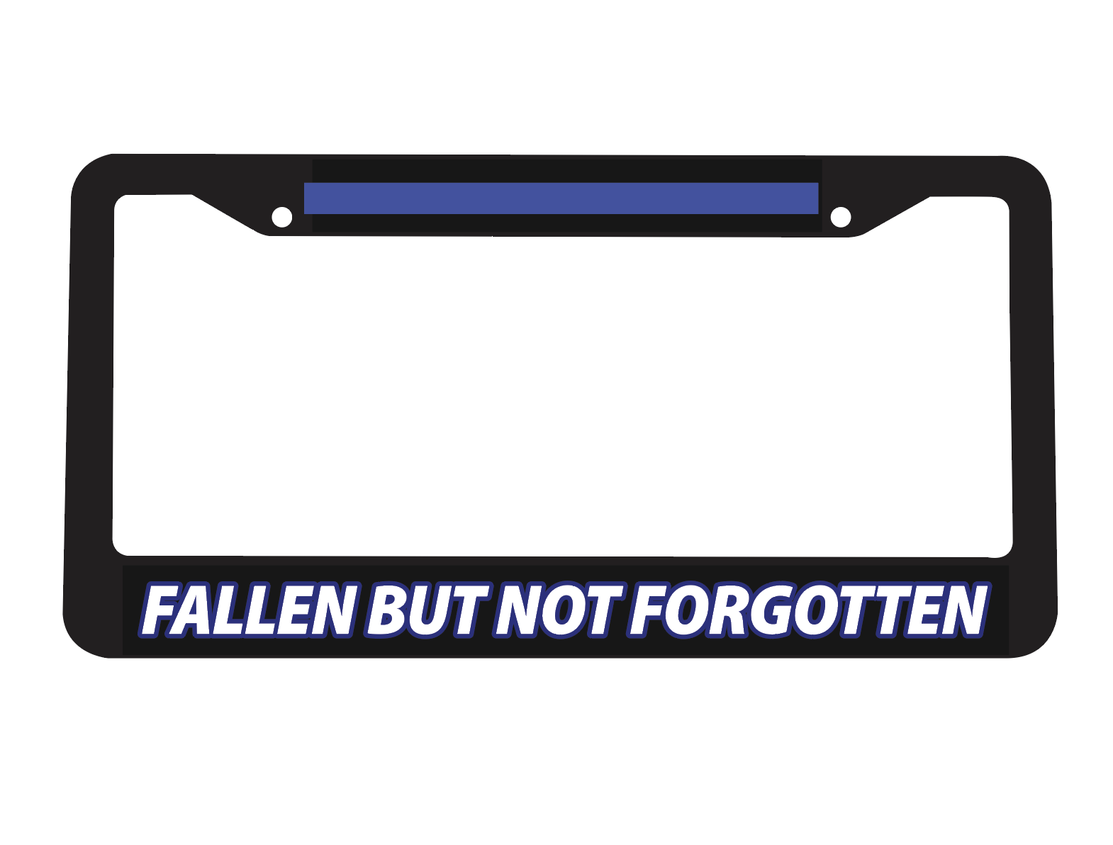 Fallen Not Forgotten Police Sheriff Thin Blue Line License Plate Frame ...