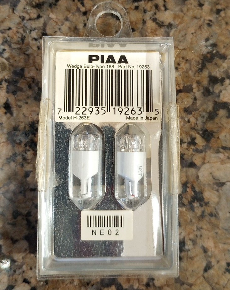(2) PIAA White LED Bulbs 168 Wedge LED Bulbs Twin Pack | eBay