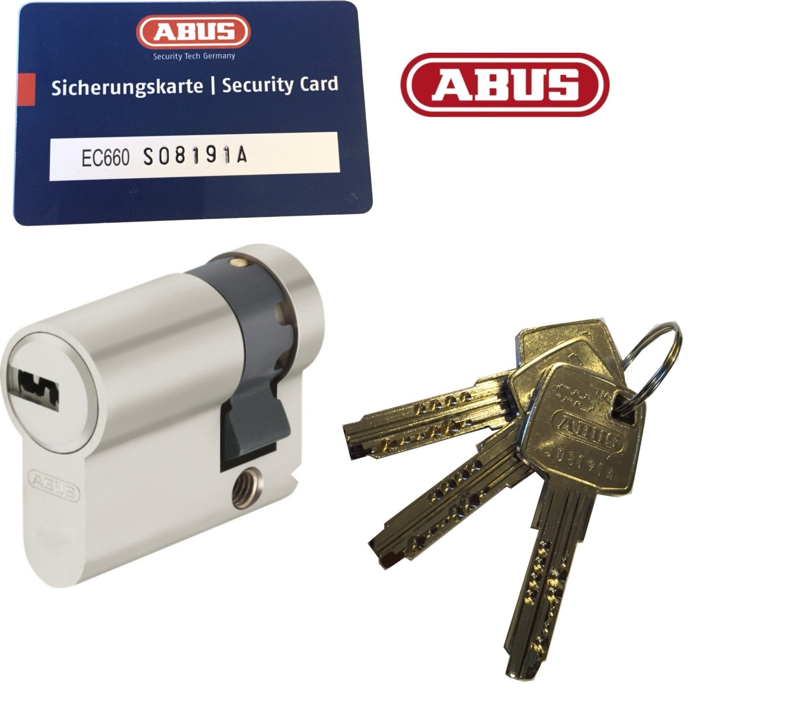 ABUS EC660 Türzylinder Schließzylinder gleichschließend zum Set kombinierbar SKG | eBay