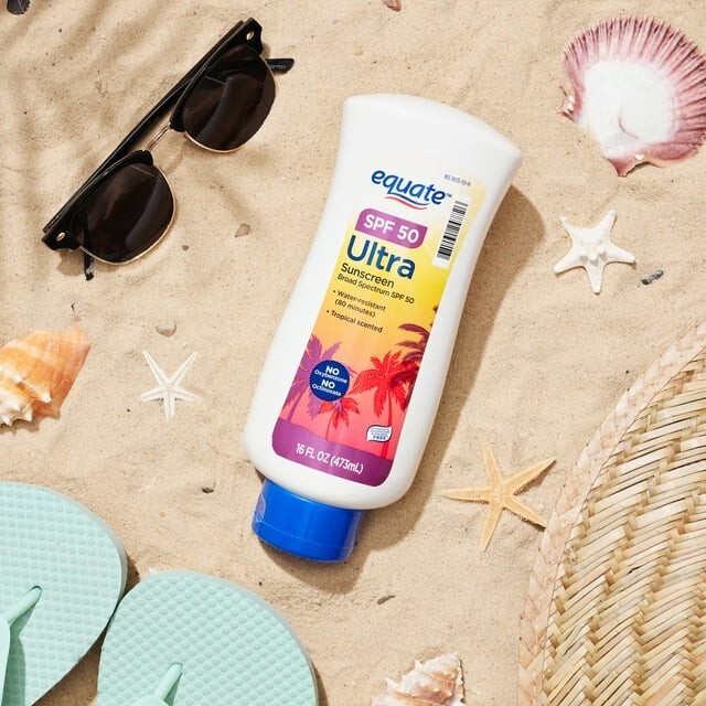 Equate Ultra Sunscreen Lotion | Non-Greasy Formula Water Resistant FREE ...