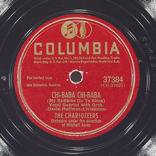 CHARIOTEERS Chi-Baba / Say No COLUMBIA 37384 VG+ 78 10" 1947 Vocal | eBay