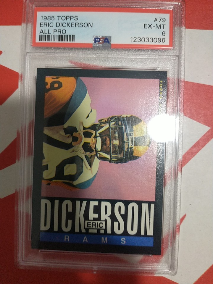 Lot Of 6 Football Graded Cards Eric Dickerson Mean Joe Greene Jerry ...