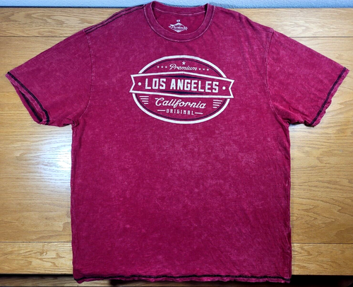 Los Angeles T-Shirt Mens XL Red Black California Travel Souvenir ...