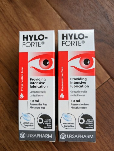 2x Hylo-Forte 10 ml Dry Eye Relief Drops RRP £34.98 like hycosan extra ...